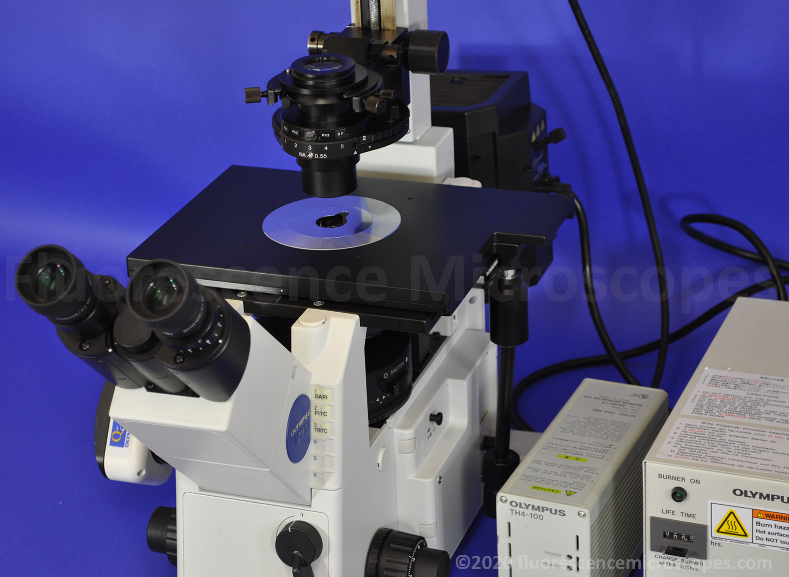 Fluorescence Microscopes - Olympus IX71 Inverted Fluorescence Phase ...